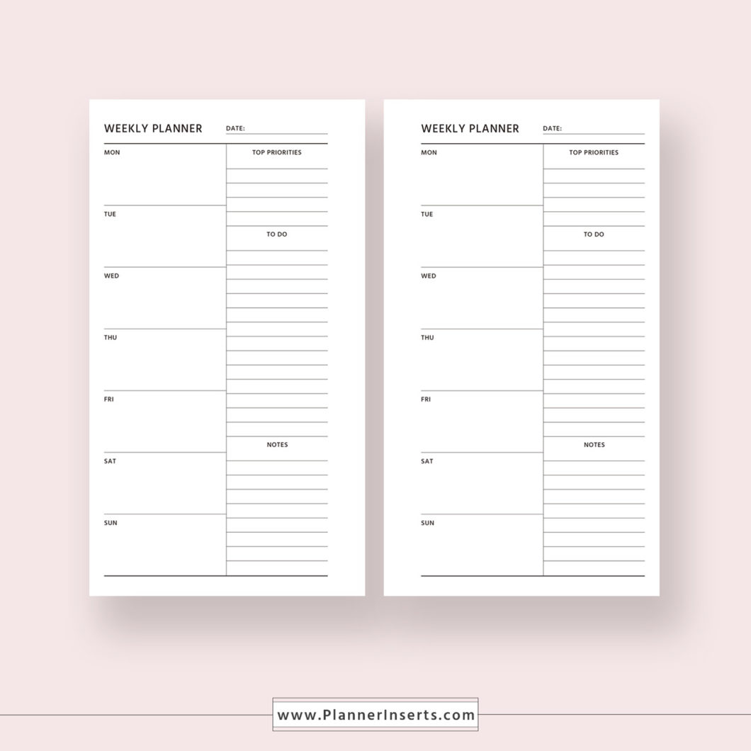 MINIMALIST PLANNER BUNDLE – Daily Planner, Weekly Planner, Monthly ...