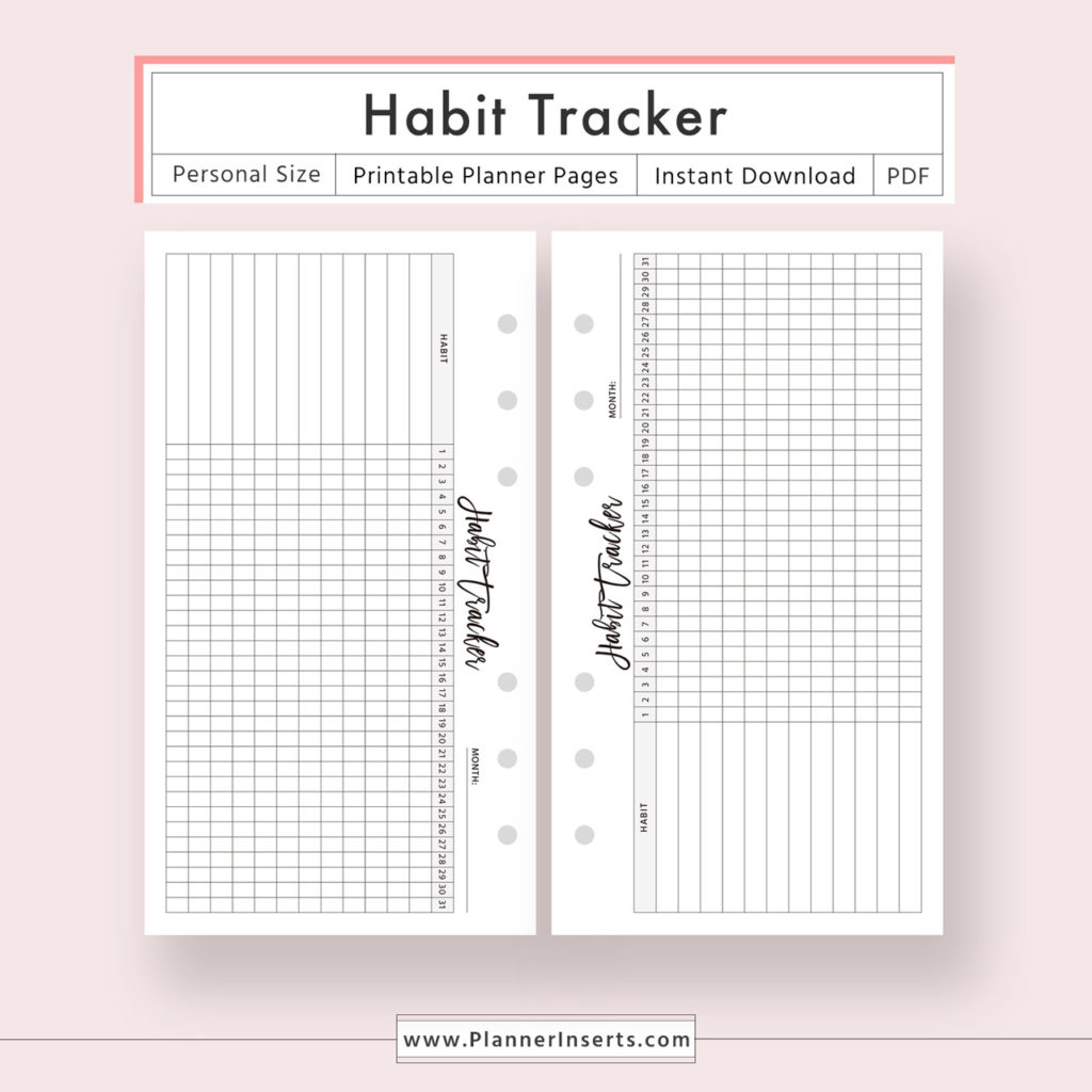 Monthly Habit Tracker for Unlimited Instant Download – Digital ...
