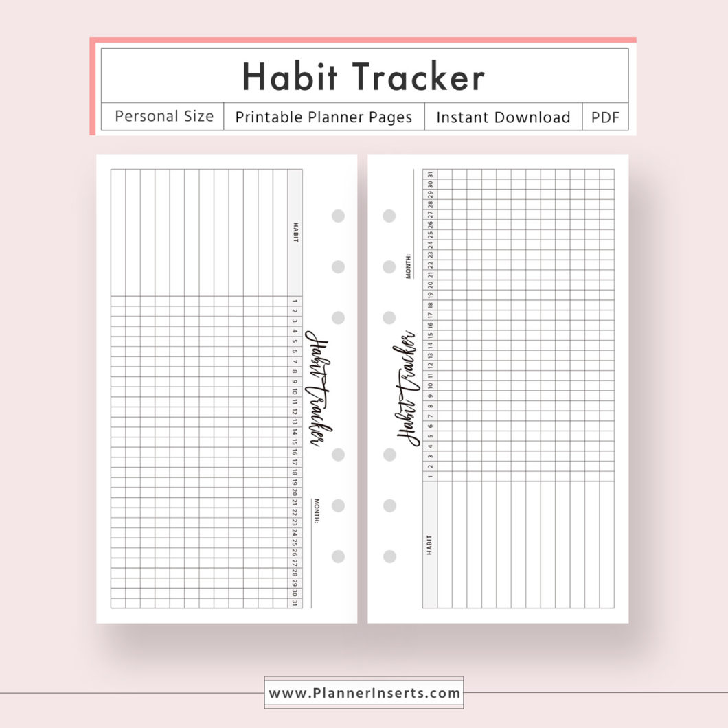 Monthly Habit Tracker for Unlimited Instant Download – Digital ...