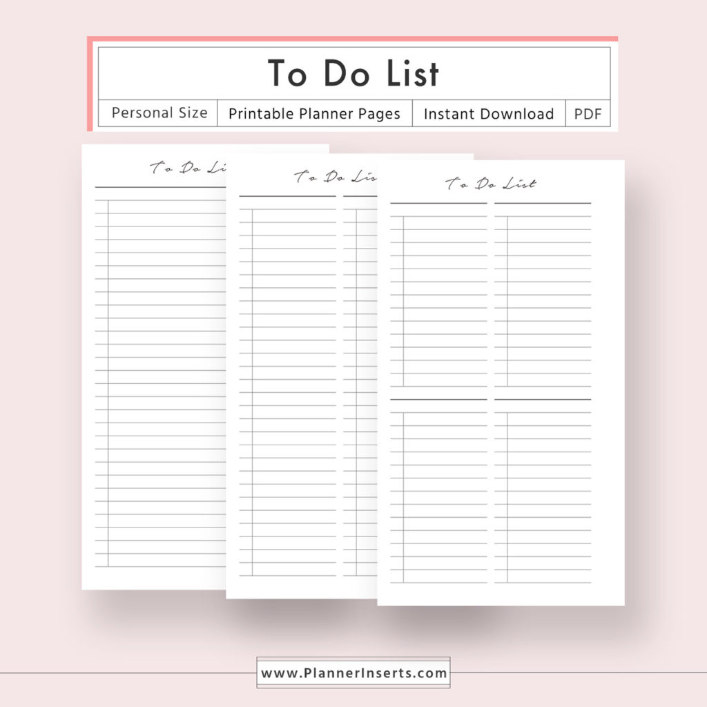 To Do List for Unlimited Instant Download – Digital Printable Planner ...