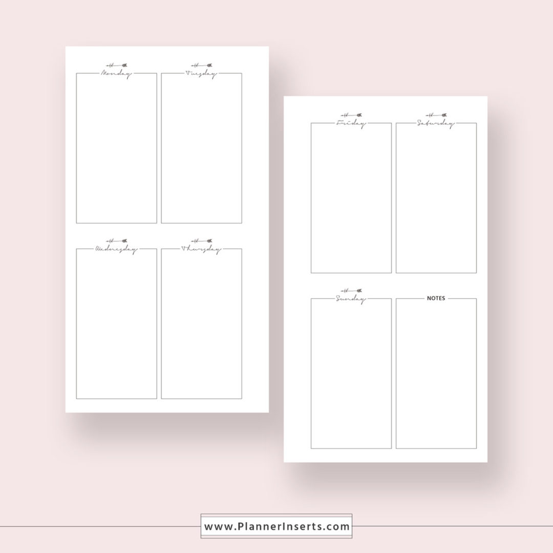 Weekly Planner for Unlimited Instant Download – Digital Printable ...
