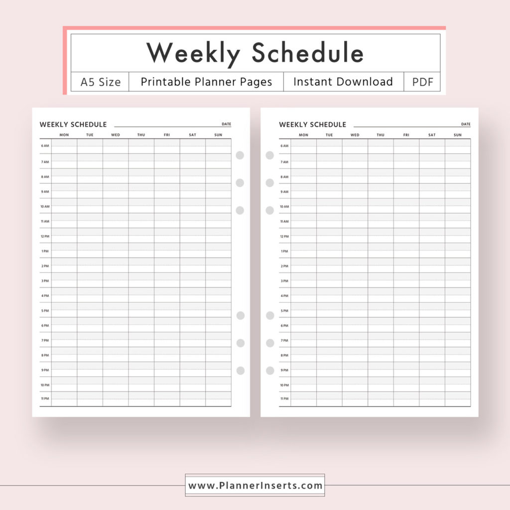 Weekly Planner for Unlimited Instant Download – Printable Planner ...