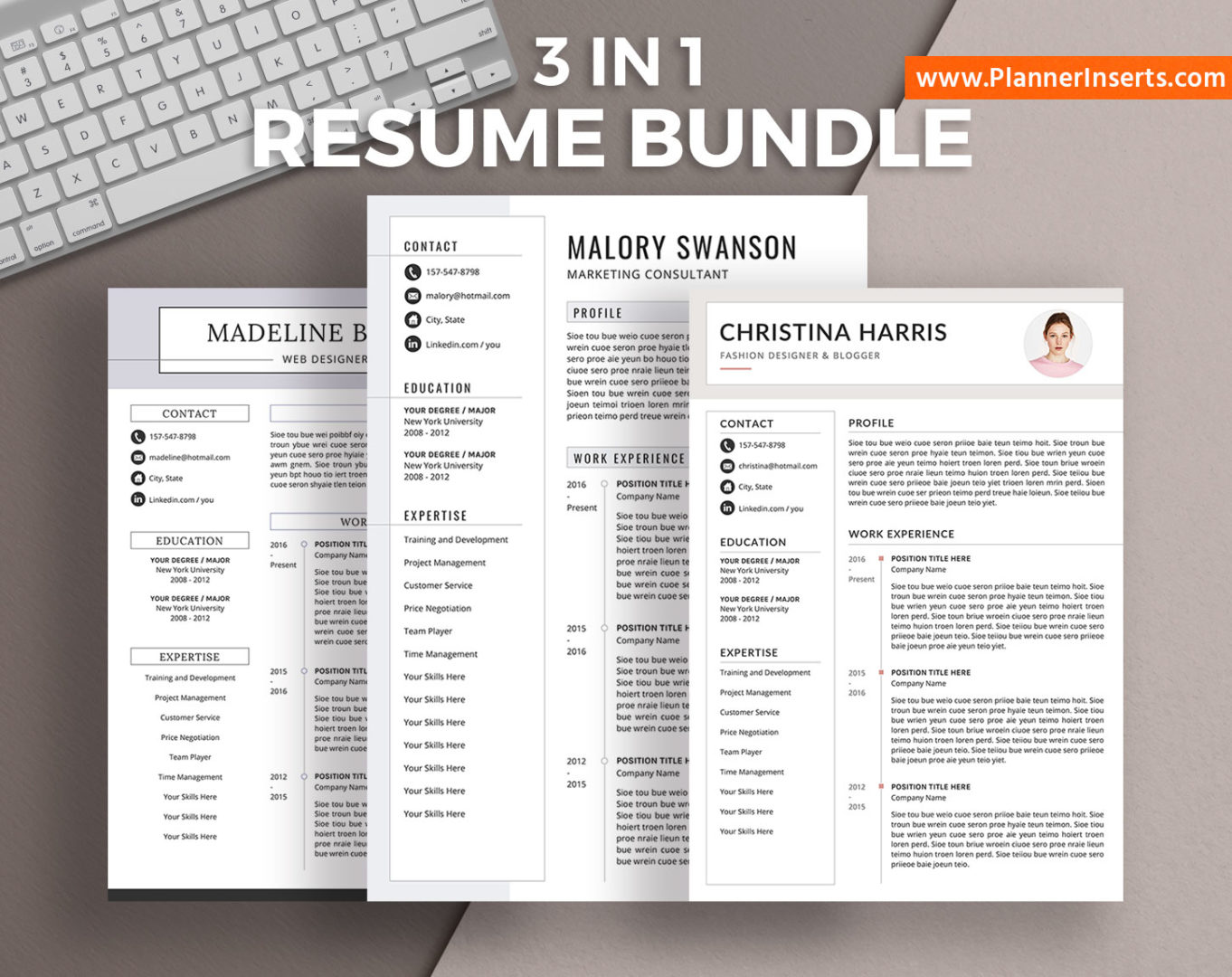 Resume Bundle – PlannerInserts.com