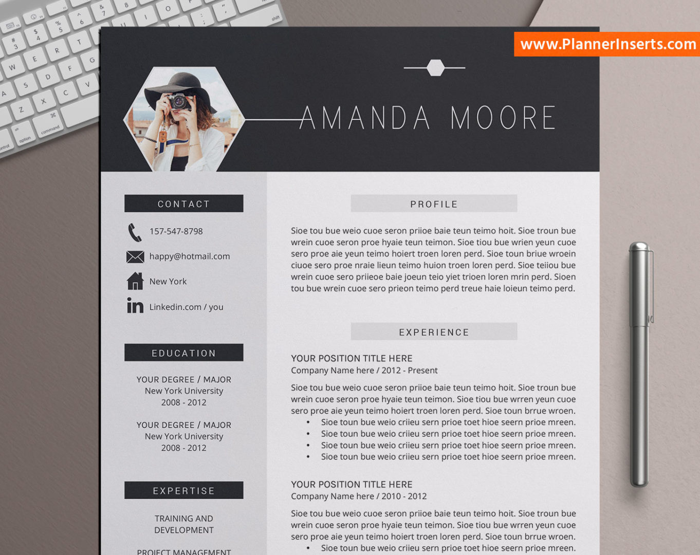 Modern CV Template for Job Application, Professional CV Template Design ...