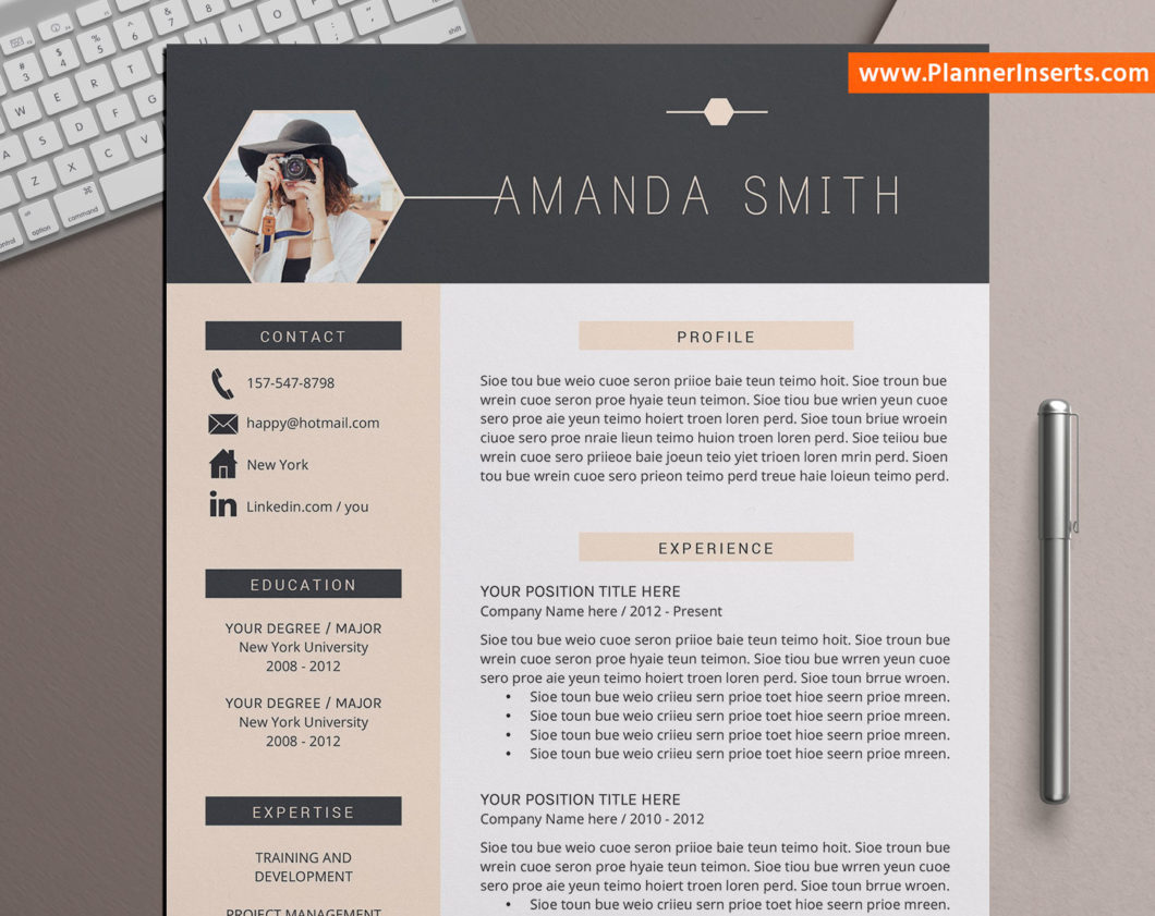 CV Template for Microsoft Word, Curriculum Vitae, Professional CV ...