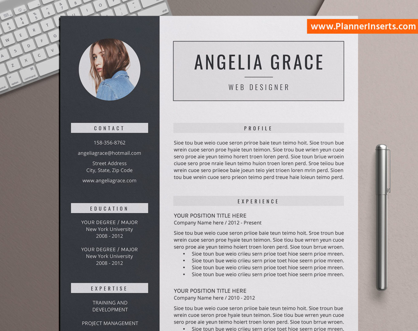 Professional CV Template Word, Creative CV Format, Cover Letter, Modern ...