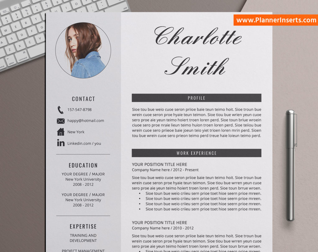 Creative CV Template Word, Modern CV Format, Editable Resume ...