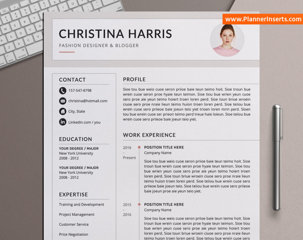 CV Template for Word, Professional CV Format, Editable CV Layout Design ...