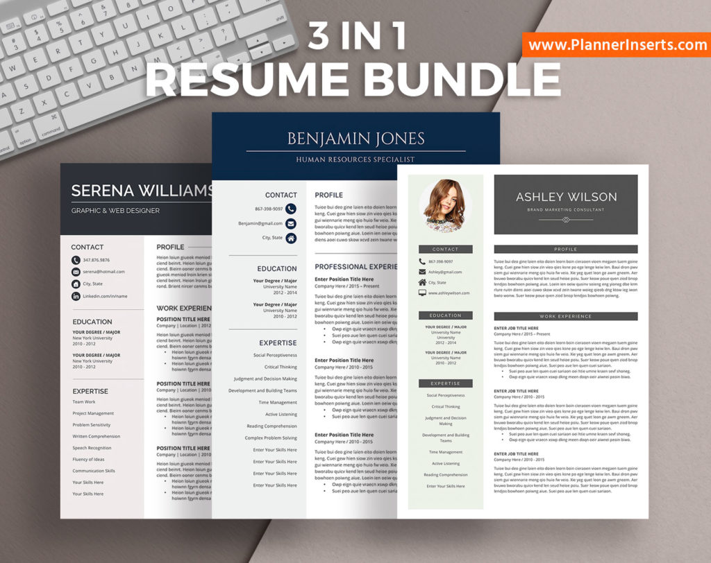 Professional and Modern CV Bundle for Word, Curriculum Vitae, Cover ...
