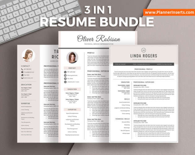 CV Bundle, Modern CV Templates, Professional CV Format, MS Word Resume ...