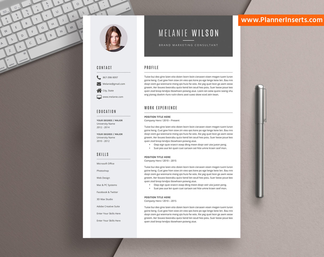 Elegant and Creative CV Template, Professional CV Format, Modern CV ...
