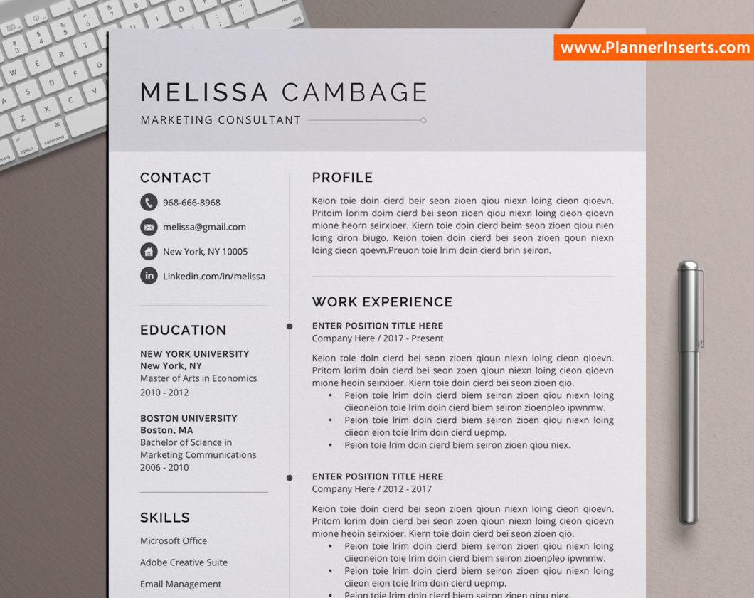 Modern CV Bundle, Curriculum Vitae, CV Templates Word, Professional ...