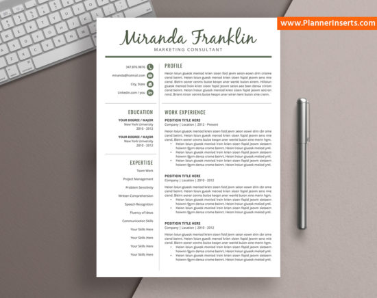 Editable CV Bundle for Word, Simple CV Templates, Curriculum Vitae ...