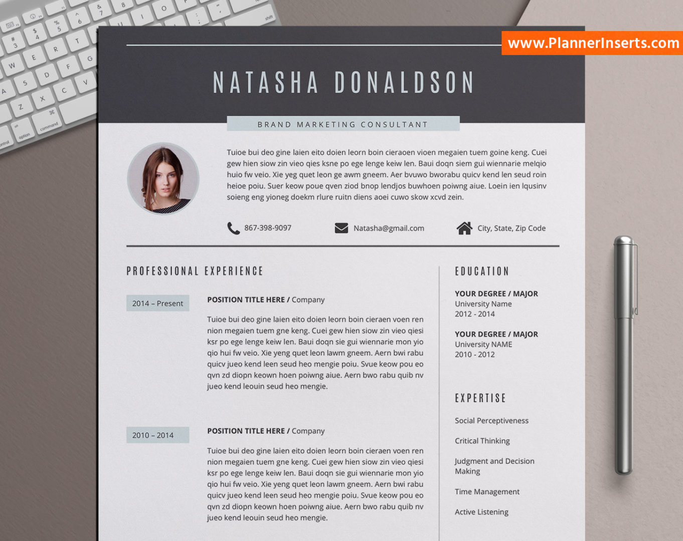 Best Selling CV Templates – PlannerInserts.com