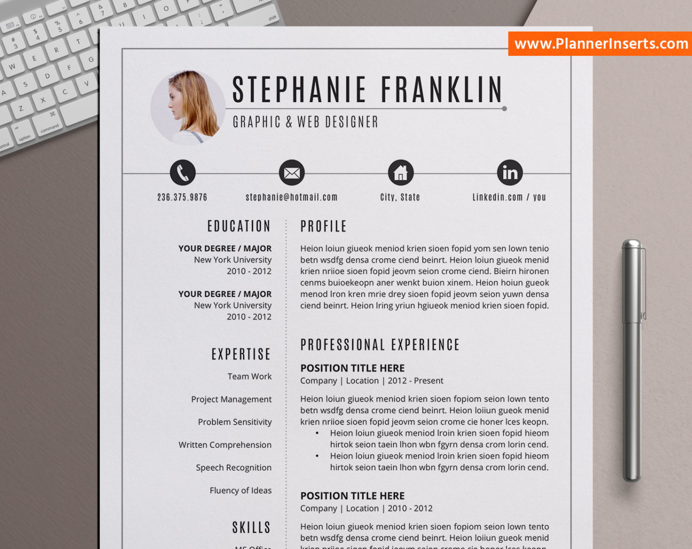 Professional and Simple CV Templates for Creating Better Personal ...