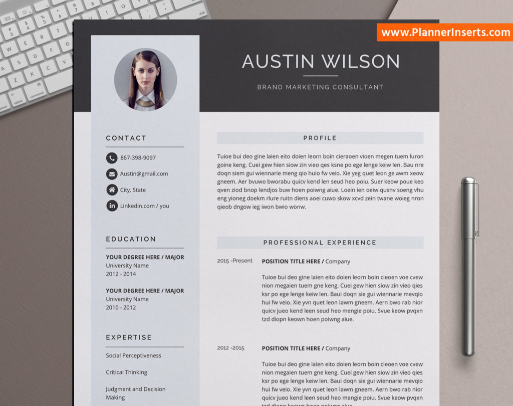 Creative CV Template Word, Modern CV Format, Professional Curriculum ...