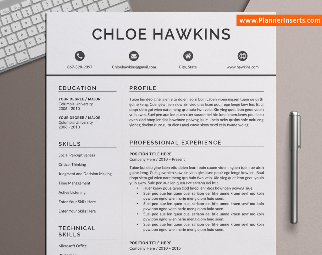 Editable CV Bundle for Word, Simple CV Templates, Curriculum Vitae ...