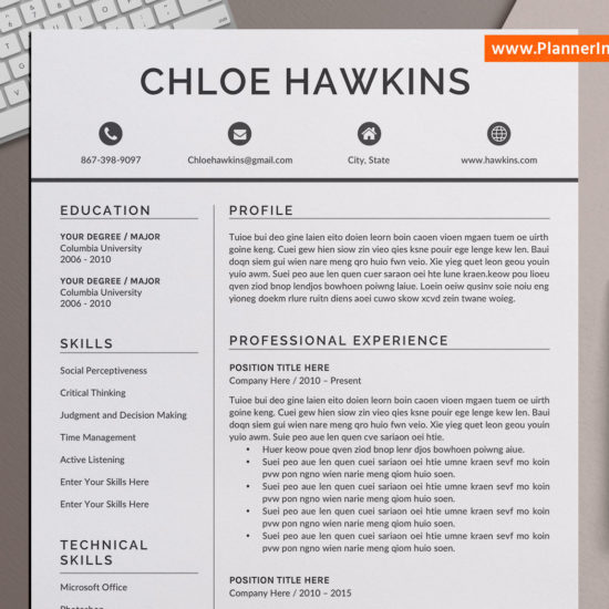 Modern Resume Template for MS Word, Job Winning Resume, Professional ...
