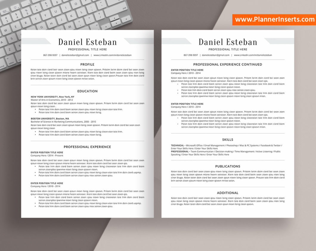 Clean CV Template Word, Simple CV Format Design, Curriculum Vitae ...