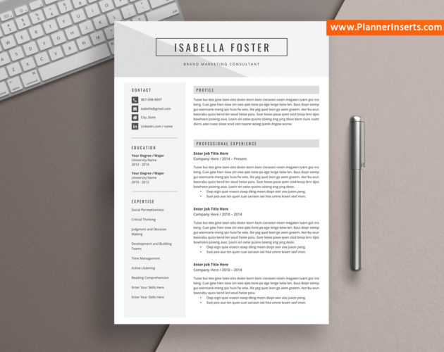 Modern CV Bundle, Curriculum Vitae, CV Templates Word, Professional ...
