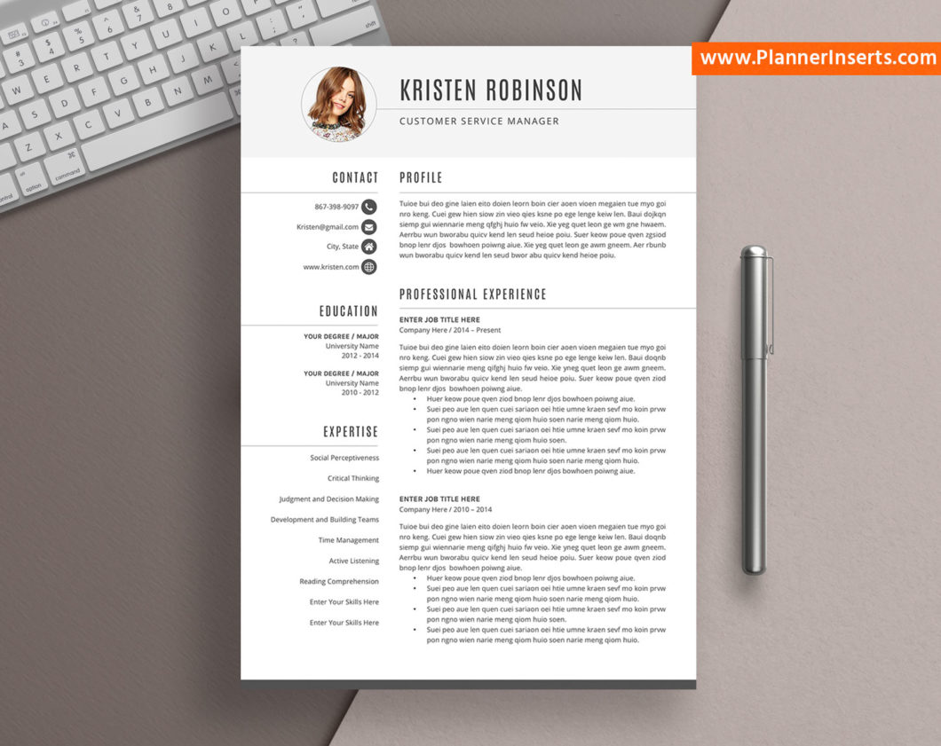 Editable CV Template for Word, Professional and Simple CV Format ...