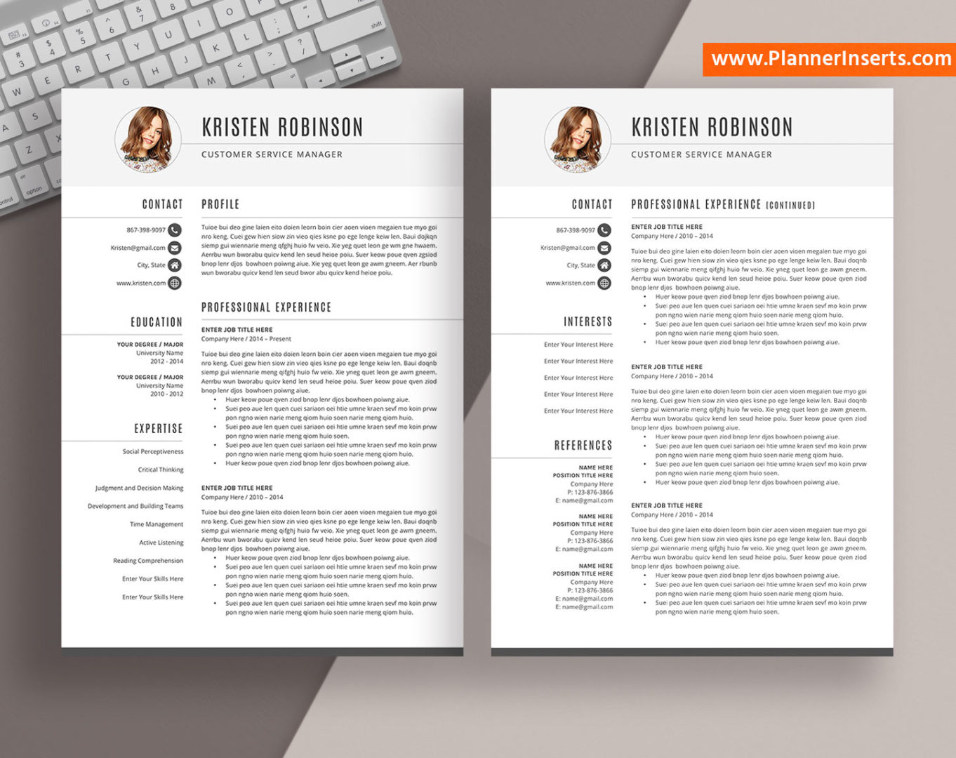 Editable CV Template for Word, Professional and Simple CV Format ...